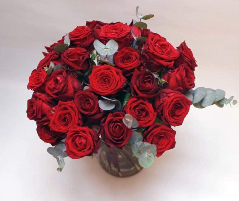 Buket af røde roser - Send Blomster